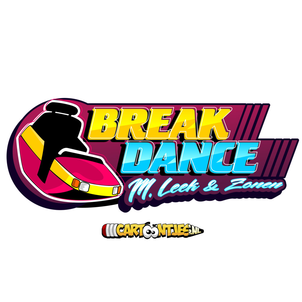 breakdance logo kermis m leek | www.cartoontjes.nl