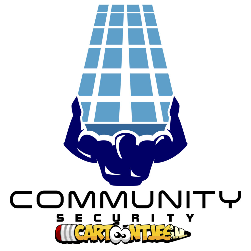 community security logo | www.cartoontjes.nl
