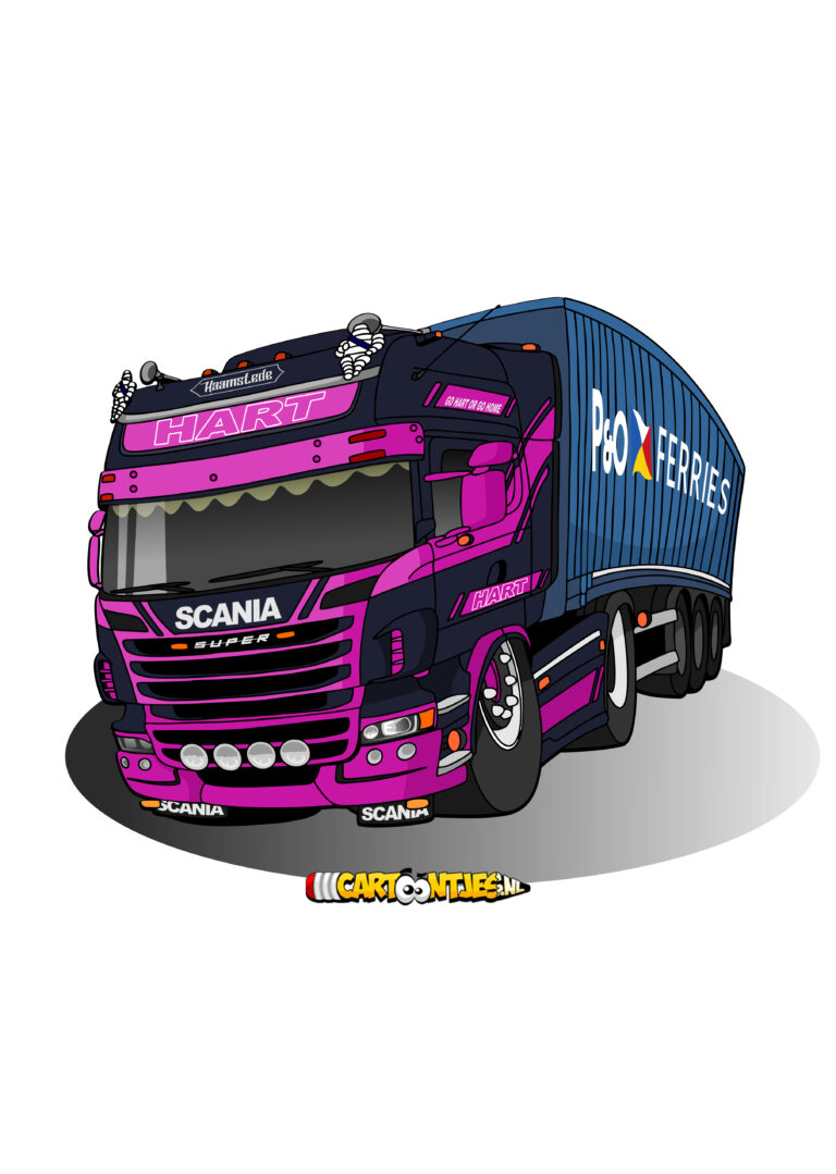 truck cartoon hart jordy | www.cartoontjes.nl