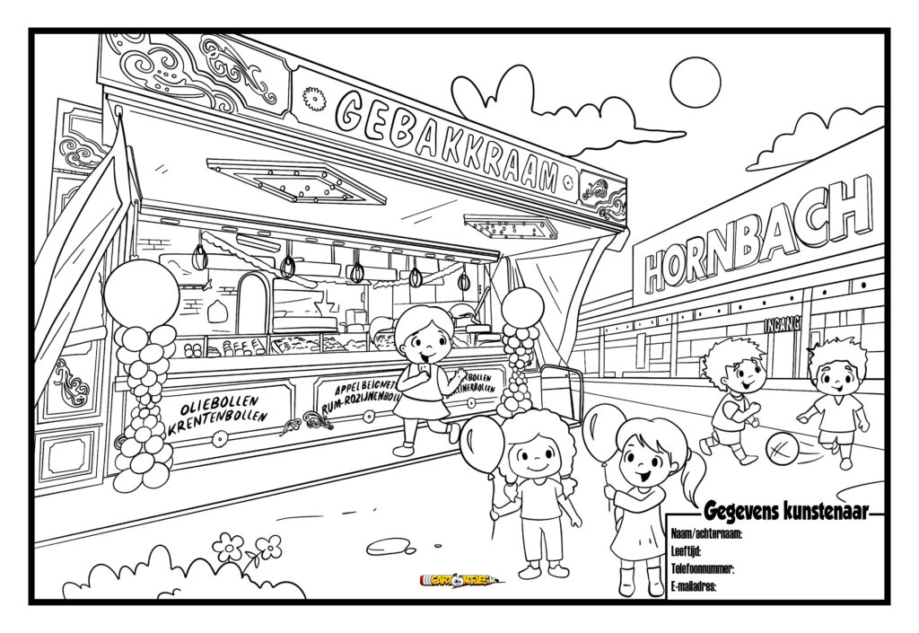 oliebollen kraam Enschede | www.cartoontjes.nl