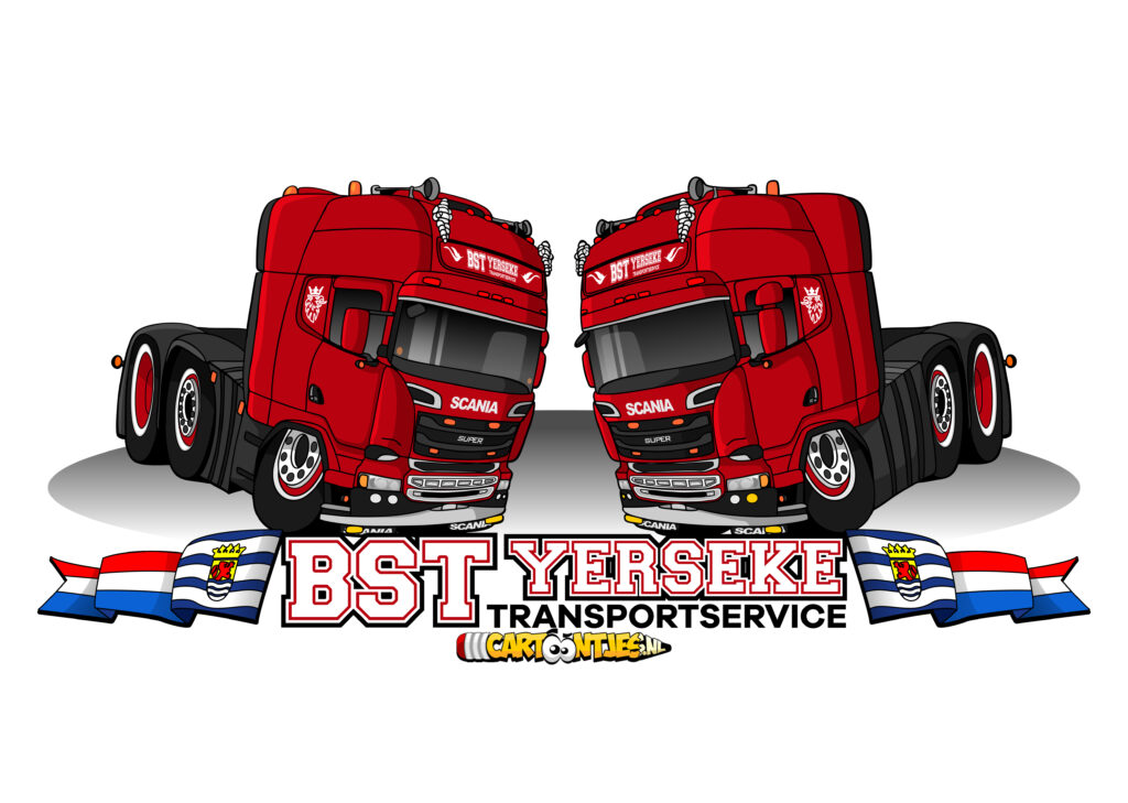 truck cartoon bst transportservice | www.cartoontjes.nl